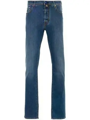 Jacob Cohen Logo-patch Jeans - Blue