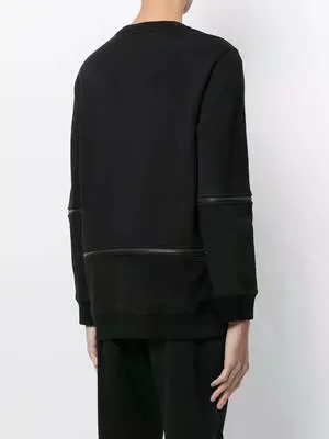 PORTS V Zip Detail Crew Neck Sweatshirt