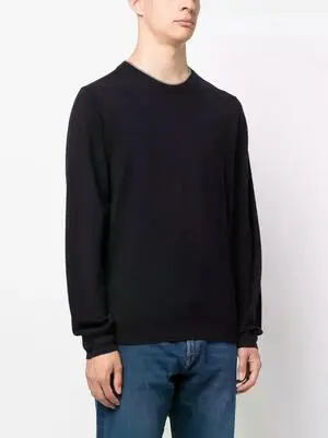 Paul Smith Logo-embroidered Merino Wool Jumper - Blue