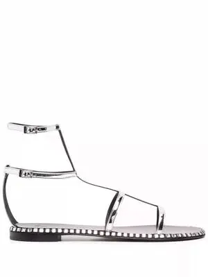 GIUSEPPE ZANOTTI Bellatriks Thong Sandals Silver