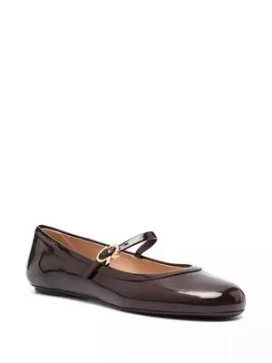 GIANVITO ROSSI Leather Ballet Flats - Brown
