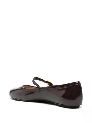 GIANVITO ROSSI Leather Ballet Flats - Brown