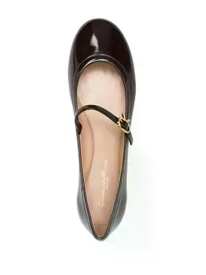 GIANVITO ROSSI Leather Ballet Flats - Brown