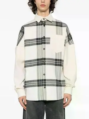 Palm Angels Logo-print Checked Overshirt