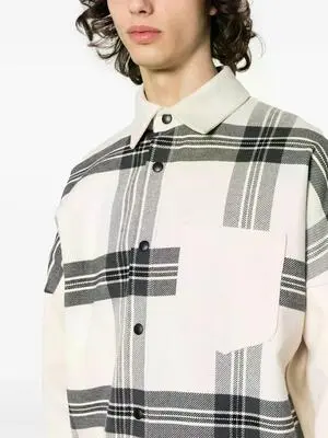 Palm Angels Logo-print Checked Overshirt