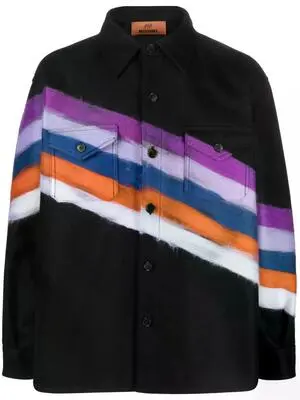 Missoni Brushed-effect Striped Shirt Jacket
