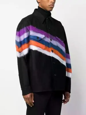 Missoni Brushed-effect Striped Shirt Jacket