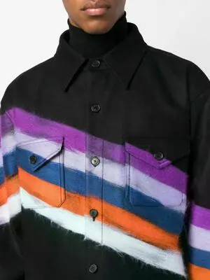 Missoni Brushed-effect Striped Shirt Jacket