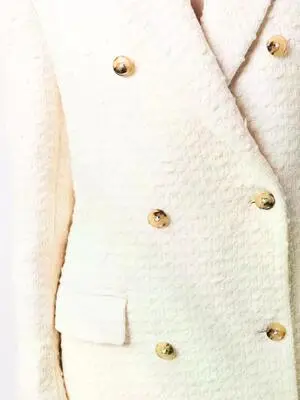 Amiri Knitted Double-breasted Blazer - Neutrals