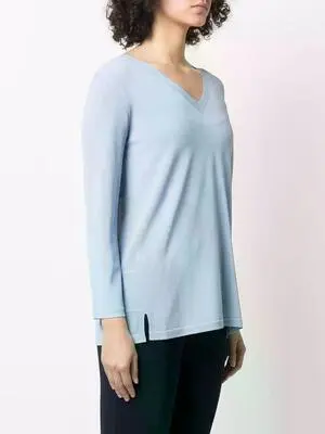 D.exterior V-neck Cropped-sleeve Jumper