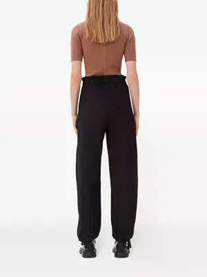 GANNI Drawstring-waist Trousers - Black