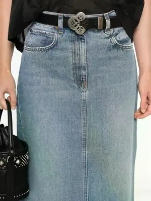 FORTELA Five-pocket Denim Midi Skirt