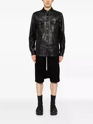 Rick Owens Leather Shirt Jacket
