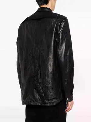 Rick Owens Leather Shirt Jacket