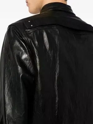 Rick Owens Leather Shirt Jacket