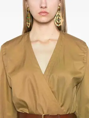 Saint Laurent Belted Twill Dress