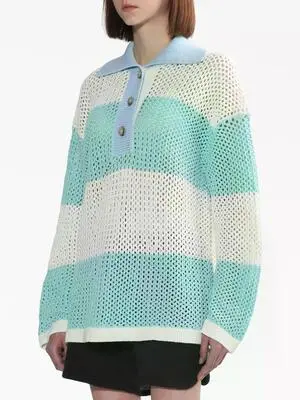 HALFBOY Three-tone Cotton Polo Collar