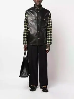 Versace Checked-panel Shirt Jacket