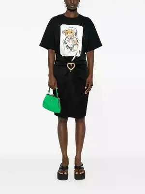 Moschino Heart Cut-out Mini Skirt - Black