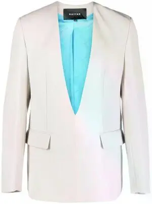 BOTTER Wool Plunging V-neck Blazer - Neutrals