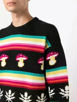 MSGM Patterned Jacquard Crew-neck Jumper