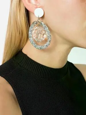 AMIR SLAMA Glittered Drop Earrings