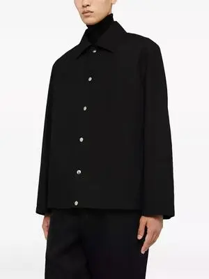 JIL SANDER Logo-print Cotton-poplin Shirt Jacket