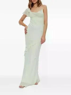SELF-PORTRAIT Floral-appliqué Georgette Maxi Dress