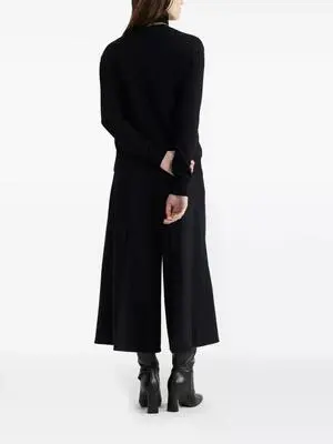 PATOU Wool-cashmere Roll Neck Sweater With Jacquard Logo Motif - Black