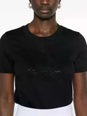 Moncler Rhinestone-logo T-shirt