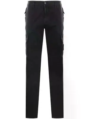 Stone Island Straight-leg Cargo Trousers - Black