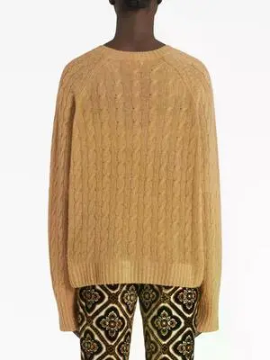 Etro Logo-embroidered Cable-knit Jumper