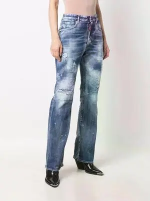 Dsquared2 High-waisted Tie-dye Jeans