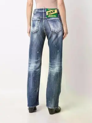 Dsquared2 High-waisted Tie-dye Jeans