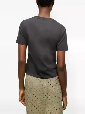 GANNI Heart-motif T-shirt - Grey