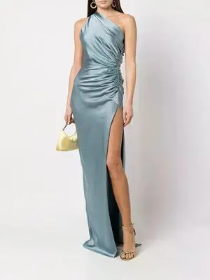 Michelle Mason Gathered-detail Silk Gown