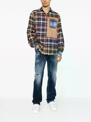 Dsquared2 Denim-details Check-pattern Shirt