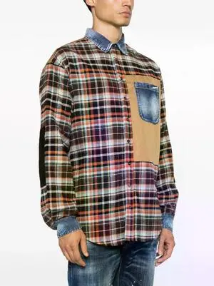 Dsquared2 Denim-details Check-pattern Shirt