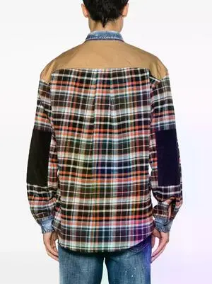 Dsquared2 Denim-details Check-pattern Shirt