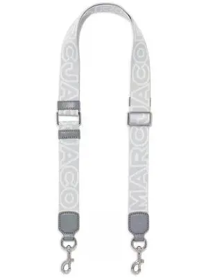 Marc Jacobs Thin Outline Logo Webbing Strap - Grey
