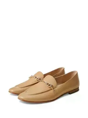 TWINSET Oval T Leather Loafers