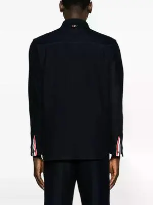 Thom Browne Rwb-stripe Cotton Shirt Jacket