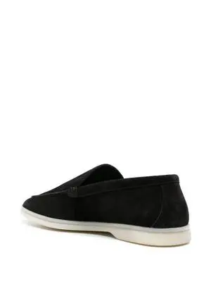 SCAROSSO Ludovico Suede Loafers - Black