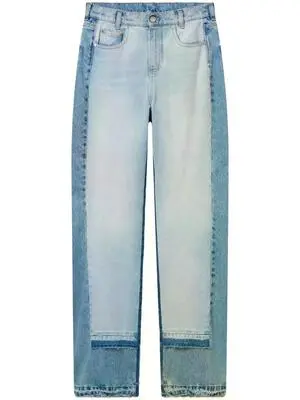Stella McCartney Two-tone Straight Leg Jeans - Blue