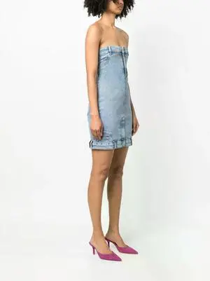 Moschino Bandeau Denim Minidress