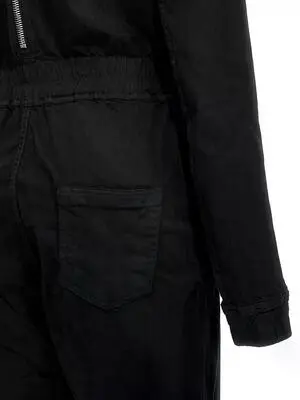Rick Owens V-neck Jumpsuit With Exposed Rear Zip