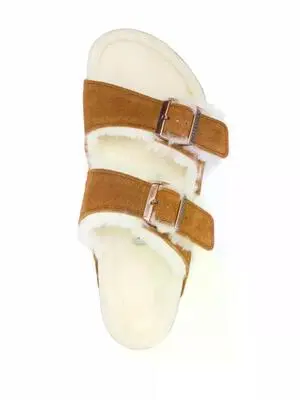 BIRKENSTOCK Shearling-lined Sandals - Brown