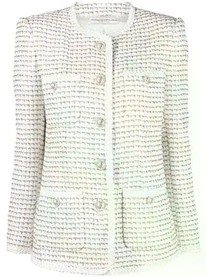Alessandra Rich Round-neck Buttoned Jacket