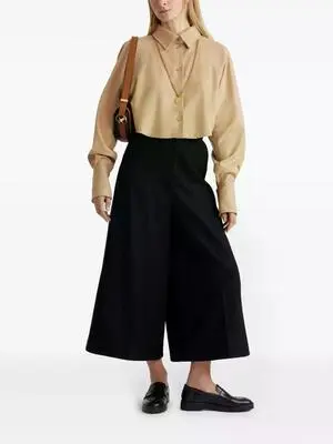 PATOU Cropped Organic Cotton Shirt