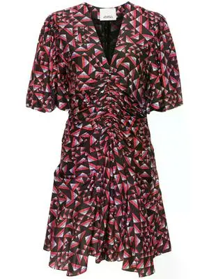 Isabel Marant Étoile Lienne Ruched Mini Dress - Black